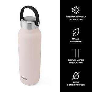 S'well Recycled Stainless Steel Explorer with Insulated Lid and Handle, 40oz, Himalayan Salt, Triple Layered Vacuum Insulated Containers Keeps Drinks Cold for 54 Hours and Hot for 12