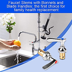 Brass Spindle Assembly for Eterna Valve Spool Replacement Cold Side Handle Stem Assembly Replacement Fits Most Commercial Faucet