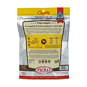 Primal Freeze Dried Raw Dog Food Nuggets, Rabbit, Complete & Balanced Meal, Also Use as Topper or Treat, Premium, Healthy, Grain Free, High Protein Raw Dog Food, 5.5 oz