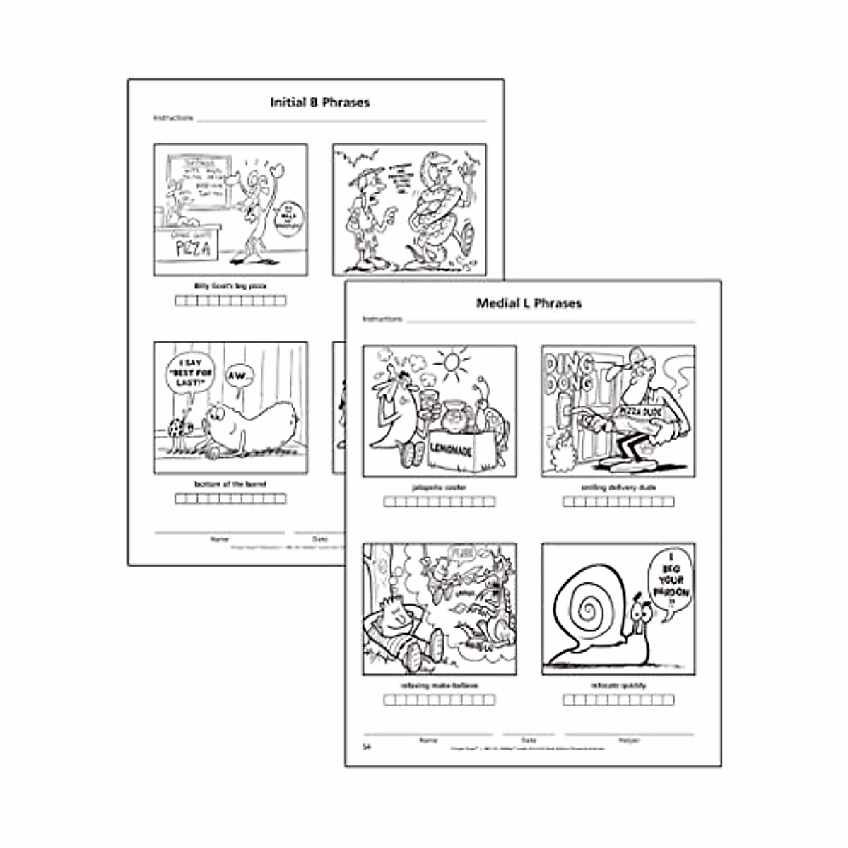 Super Duper Publications | Webber® Jumbo Artic Drill Book Phrase & Sentence Pictures Volume 4 | 992 Phrase & Sentence Pictures | Speech Therapy - Articulation | Educational Learning Resource