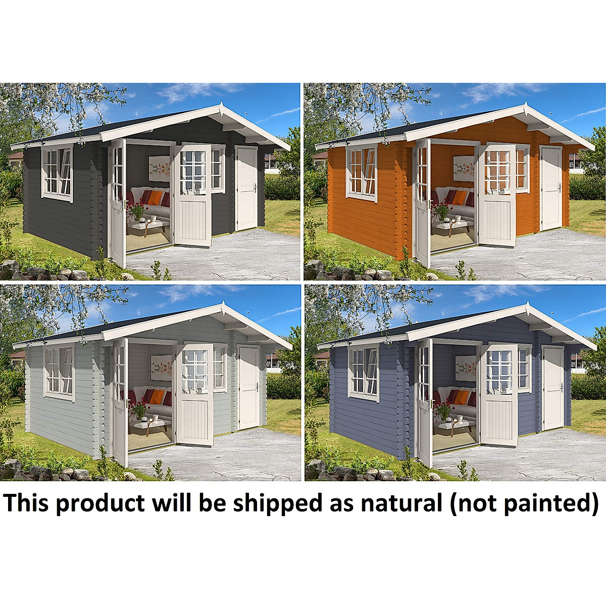 Allwood Estelle 4 | 148 SQF Cabin Kit, Garden House
