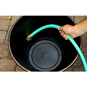 Liberty Garden Products Liberty 1920 High Density Resin Wicker Design Garden Hose Pot, Bronze