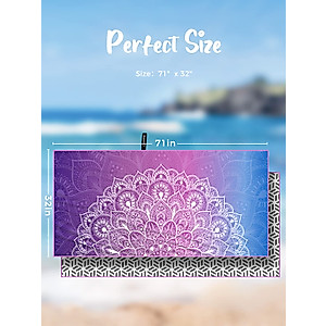 OCOOPA Microfiber Beach Towel - Oversized 71"x32" - Quick Dry, Sand Free - Lightweight & Compact - Large Beach Towels for Swimming, Camping, Holiday