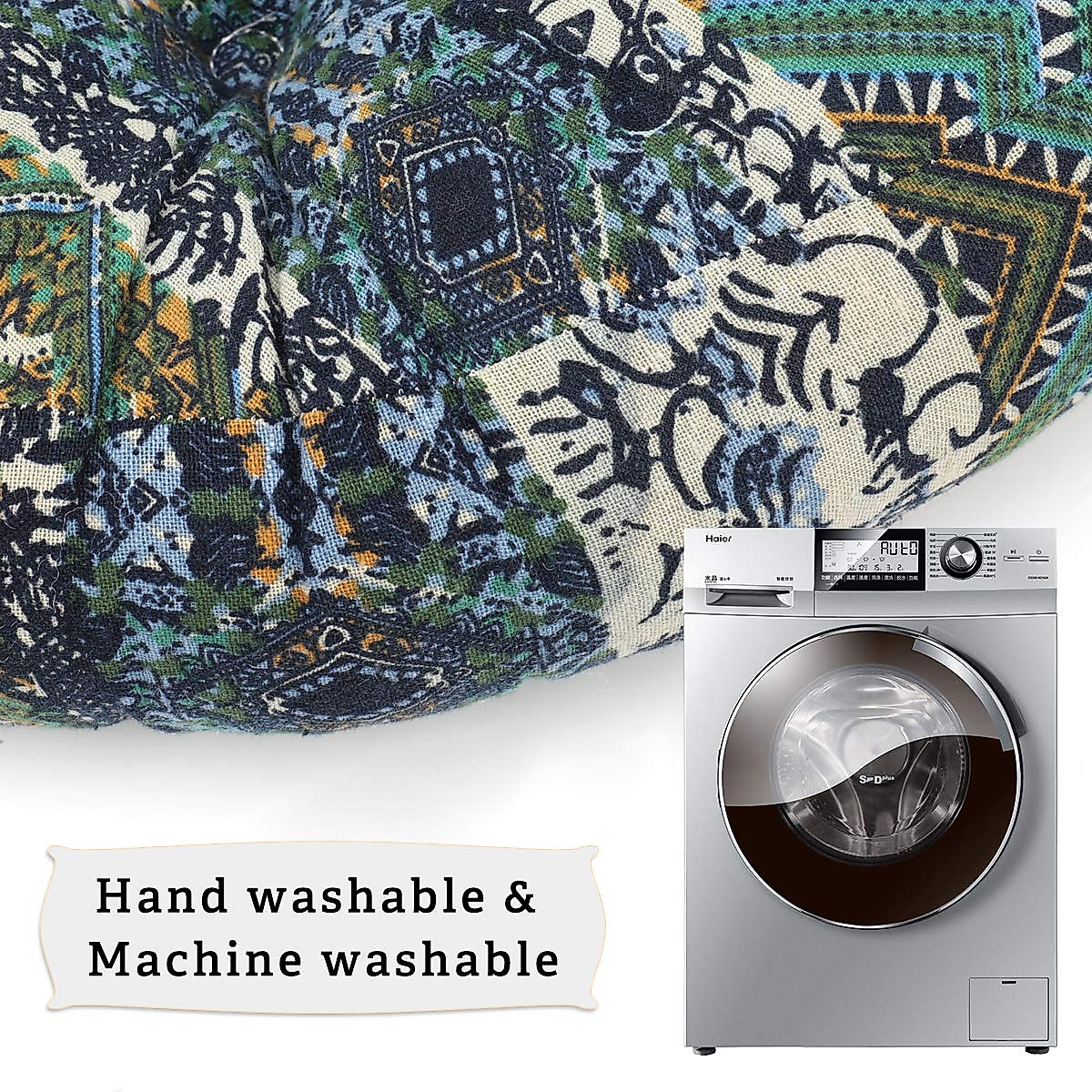 bilkoivn Meditation Pillow Exotic Custom Yoga Cushion India Seating Cushion for Bedroom Living Room Outdoor, Garden Party Decoration，Round