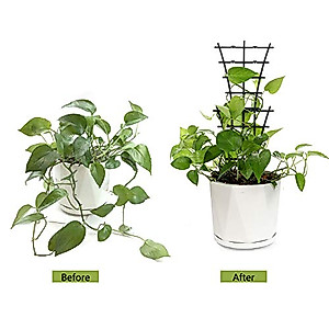 12 Pcs Garden DIY Mini Climbing Trellis Plastic Superimposed Potted Plant Support Garden Trellises for Potted Climbing Plants Vines