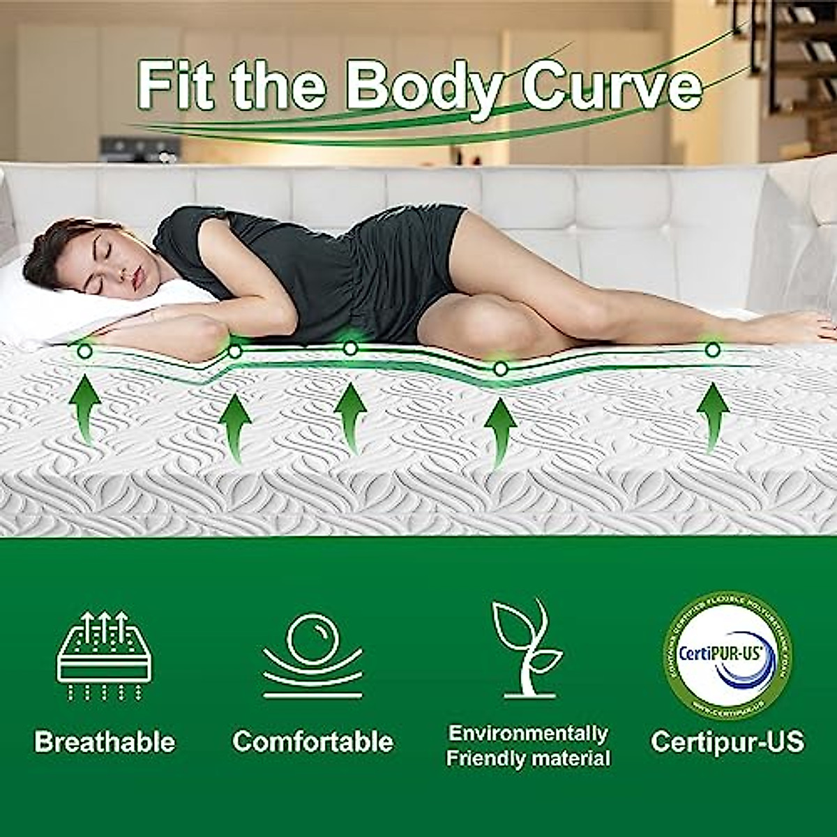 KNAMOTL King Size Mattress 10 Inch, Gel Memory Foam Mattress with Individual Pocket Springs, Hybrid Mattress in a Box for Pressure Relief & Cooler Sleep, CertiPUR-US Certified (King)