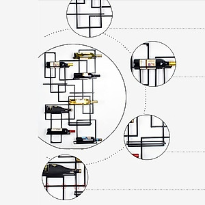 FPIGSHS Wine Rack Wall Mounted, Wine Bottle Rack Wall Wine Rack Wall Wine Rack Wall Wine Rack Iron Art Grape Wine bar Wine Rack Wine bar Shelf Multi-Bottle Shelf (Size : 1pcs)