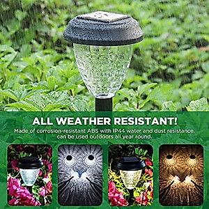URAGO Super Bright Solar Lights Outdoor Waterproof 10 Pack, Dusk to Dawn Up to 12 Hrs Solar Powered Outdoor Pathway Garden Lights Auto On/Off, LED Landscape Lighting Decorative for Walkway Patio Yard