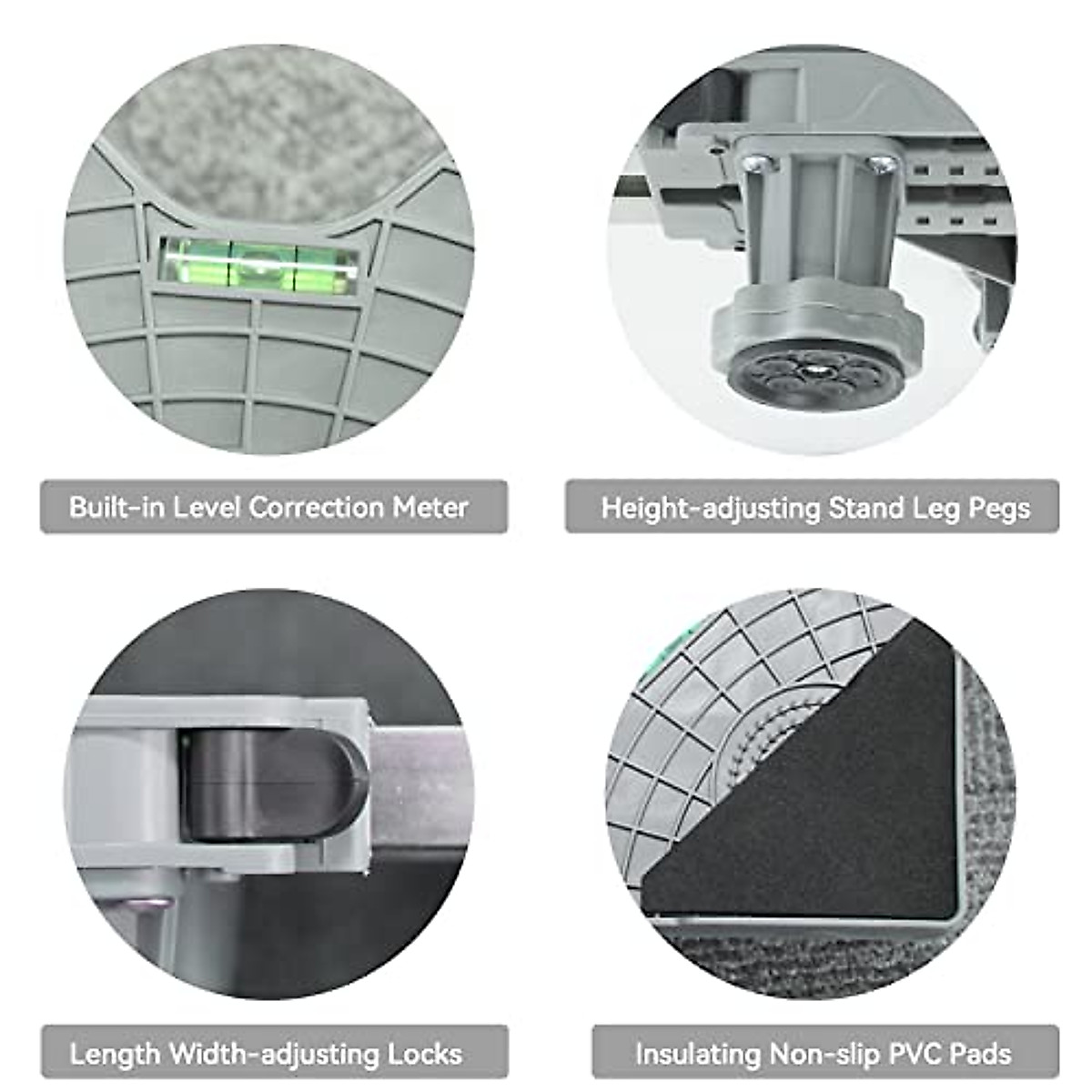 MORITIA Washing Machine Fridge Stand Adjustable Base with 4 Freely Movable Universal Wheels for Washing Machine, Laundry Dryer Washer and Refrigerator by Double Elite