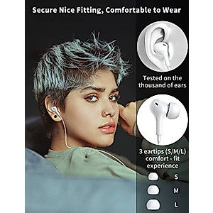 USB C Headphone for S23 S22 S21 S20 A53 A54 Wired Earbuds Magnetic in-Ear Type C Earphone with Microphone Volume Control Bass Stereo Noise Canceling Galaxy Flip 5 Fold 4 Pixel 6 6a 7a OnePlus