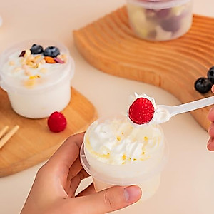 8Pack 13.6oz/400ml Plastic Containers with Twist Top Lids, Airtight Reusable Containers for Leftover Food and Soup, Frozen and Microwave Safe (Mixed Color)