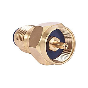 DOZYANT Universal Safest Propane Refill Adapter for Throwaway Disposable Bottle - 100% Solid Brass Regulator Valve Accessory for All 1 LB Tank Small Cylinders
