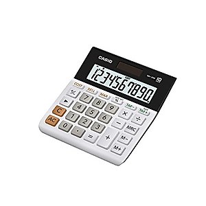 Casio MH-10M, Min-Desktop Standard Function Calculator Small,Black/white