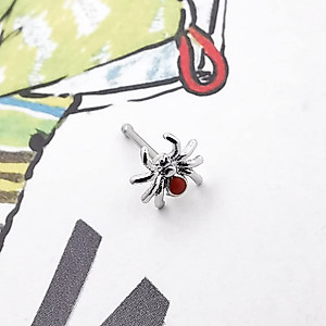 Excepro 20G Nosering Pin Studs Spider Fashion Nose Rings Bone Studs 316L Surgical Stainless Steel Nostril Piercings