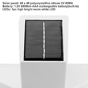 Solar Lighted Cross Grave Lighted White Garden Cross Stake Decor for Home Memorial Decoration,Outdoor Yard, Home, Patio(White)