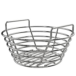 EasiBBQ 10-inch Charcoal Ash Basket for Small Big Green Egg, Kamado Joe Classic and Other Similar Grills, Heavy Duty Stainless Steel.
