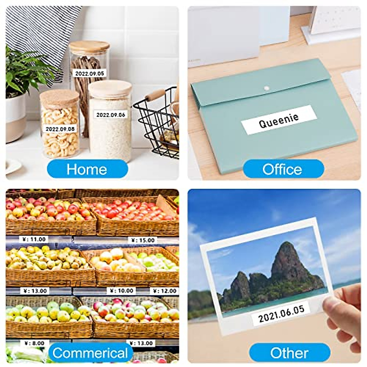 3PK TZe-241 TZ Tape 18mm 0.7 Laminated White Replacement for Brother TZe-241 P Touch Label Tape 3/4, Label Maker Tape Compatible with Brother Ptouch PT-D400 PT-D460 PT-D600 PT-P710BT