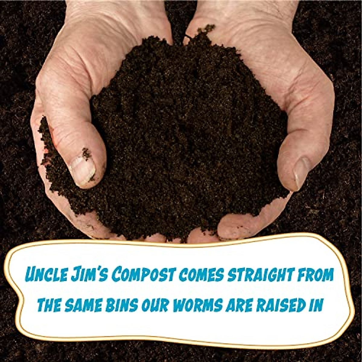 Uncle Jim's Worm Farm Black Gold Worm Castings Compost Fertilizer for Garden Soil | Red Wriggler Earthworm Casting Organic Fertilizer for Plants | Nutrient Rich Fertilizer Solutions | 4 lbs