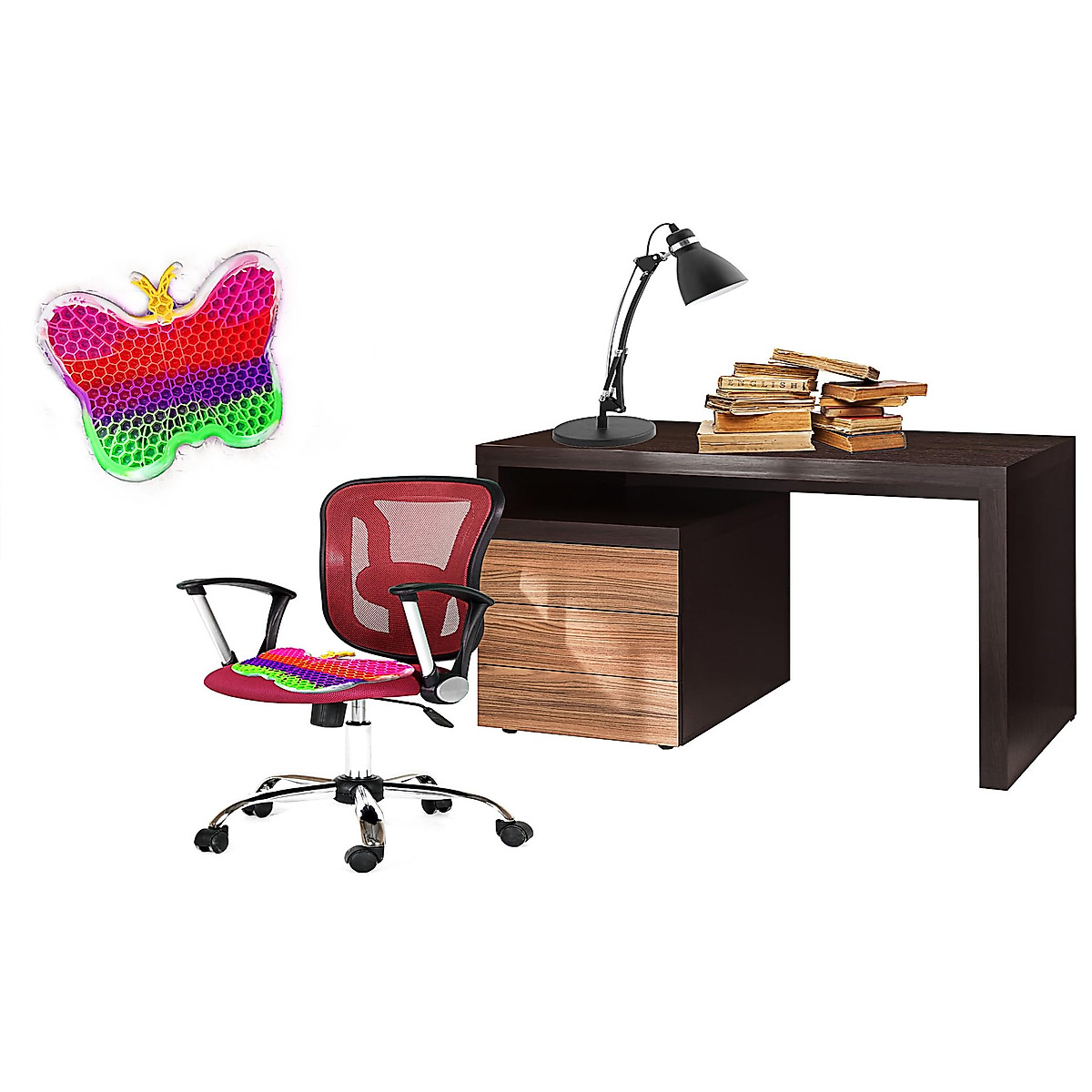 Butterfly Gel Seat Small Cushion for Kid,Thick Seat Cushion for Classroom Chair, Wheelchair Cushion, Car Cushion, Home Study Chair