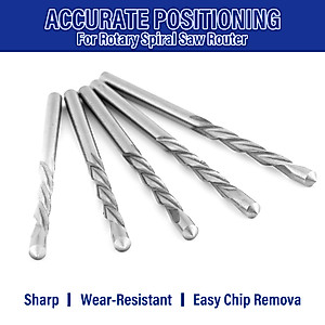 Tondiamo 50 Pcs Drywall Bit Drywall Guide Point Cutting Bits Diameter Drywall Router Bits Drywall Tools, Cutting Drywall, for Use with Spiral Saw (1/8 )