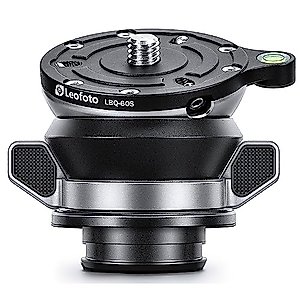 Leofoto LBQ-60S 60mm Leveling Base Half Ball Quick Adjust Leveler Head for Mr Q Ideal for LQ-324C & LQ-365C
