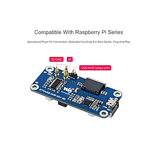 waveshare Ethernet/USB HUB HAT B with Box ABS Case for Raspberry Pi Zero/Zero W/2 W/Zero WH/2 WH,PC,with 1 RJ45 10/100M Ethernet Port, 3 USB Ports Compatible with USB2.0/1.1