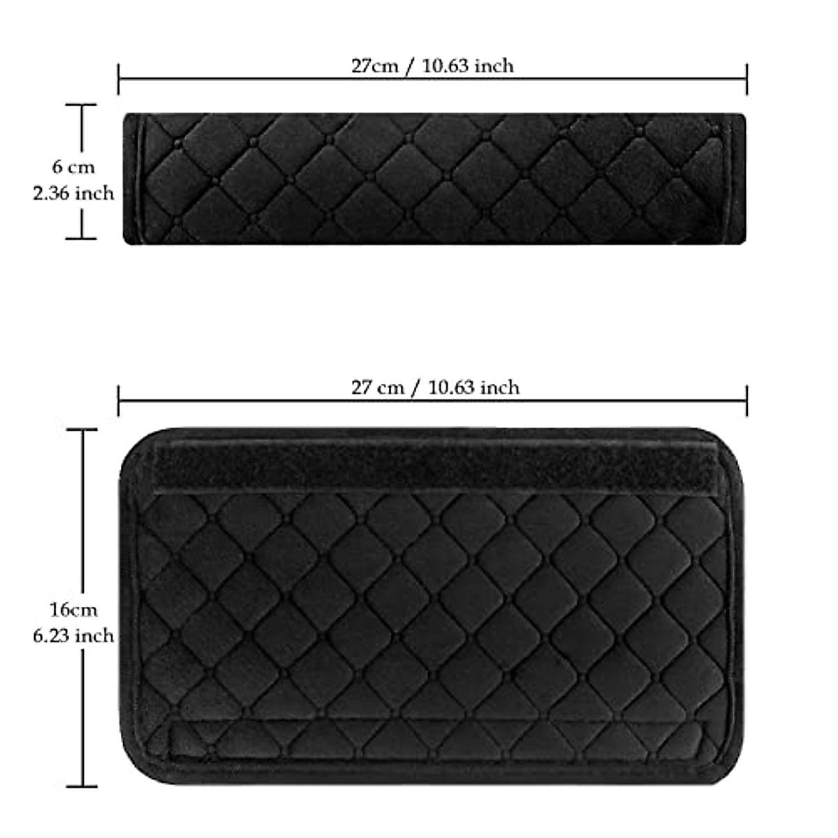 NEPAK 6 Pack Car Seat Strap Pads,Universal Car Seat Belt Pads Cover,Seat Belt Shoulder Strap Covers Harness Pad for Car/Bag,Protect Your Neck and Shoulder(Black)