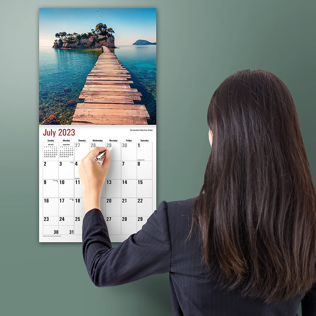 MICASA Gorgeous Pathways 2023 Hangable Monthly Wall Calendar | 12" x 24" Open | Thick & Sturdy Paper | Giftable | A Guiding Path
