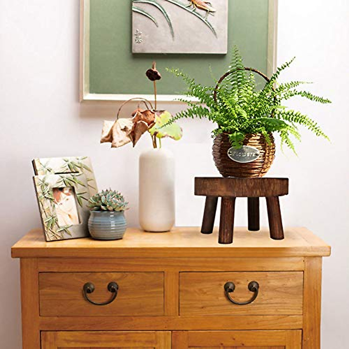 TITA-DONG Wood Plant Stand Set - Vintage Flower Holders