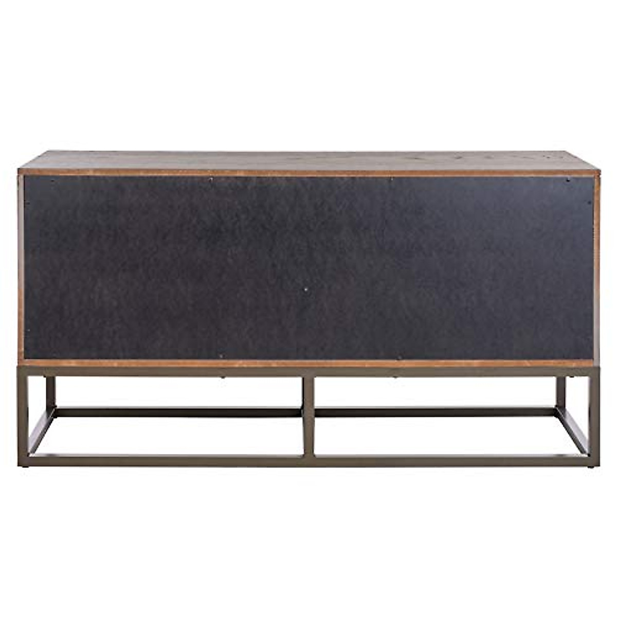 Safavieh Couture Collection Estelle Dark Walnut 6-Drawer Dresser, Ash Brown/Gunmetal