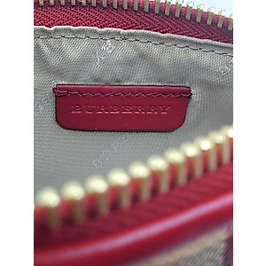 Burberry Haymarket Nova Check Clara Leather Wristlet