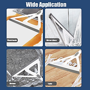 XXFLOWER Multifunction Silicone Broom，Squeegee Broom Sweeping Water and Pet Hair，Rubber Magic Broom Sweeper for Floor Bathroom Kitchen Shower，Rugs，Glass Windows（White）