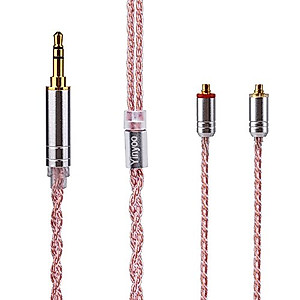 YINYOO Upgraded 6 Core Copper Stereo Audio Cable with 3.5mm Plug MMCX Interface Replacement Cable for TIN Audio T2 T3 T2 PRO KBEAR F1 PRO HQ5 HQ6 Shure SE215 SE535 UE900(Copper-MM3.5)