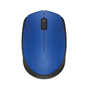 Logitech M170 Wireless Mouse for PC, Mac, Laptop, 2.4 GHz with USB Mini Receiver, Optical Tracking, 12-Months Battery Life, Ambidextrous - Blue