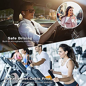 Wireless Earbuds Pure Bass Sound Bluetooth Headphones IPX5 Wireless Earphones in-Ear Built-in Mic Airbuds for Work Running Travel Gym (S1)