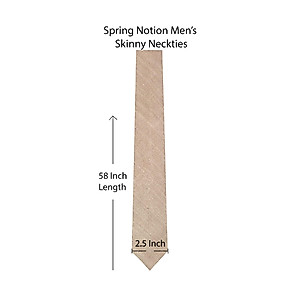 Spring Notion Men's Linen Blend Skinny Necktie Sage Green Tie for Men