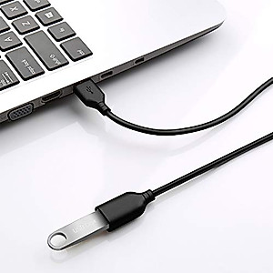 Fesgear USB 2.0 Extension Cable: 2 Pack 6ft USB 2.0 Type A Male to Female Extension Cord Data Transfer Extender with Gold-Plated Connector for USB Flash Drive/Hard Drive/Mouse/Printer (Black)