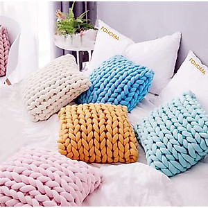 Chunky Yarn for Arm Knitting Blanket, 4.4lbs Black Big Roving 3cm Thick Velvet Bulky Chunky Braid Cotton Tube Yarn for Handmade DIY Throw Blanket Pet Bed,Machine Washable (70oz)