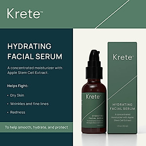 KRETE 30-Seconds Hydrating Facial Serum for Men - Helps with the Appearance of Aging, Wrinkles, Eye Bags, & Redness - Moisturize, Smooth, Hydrate, & Protect Your Skin - Oil-Free, All Skin Types