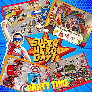 Superhero Stickers for Water Bottles Waterproof,100pcs Laptop Stickers for Boys Kids Teens Adults,Vinyl Bumper Stickers for Skateboard Luggage Guitar Motor Bike Car Decal Cool Party Favors