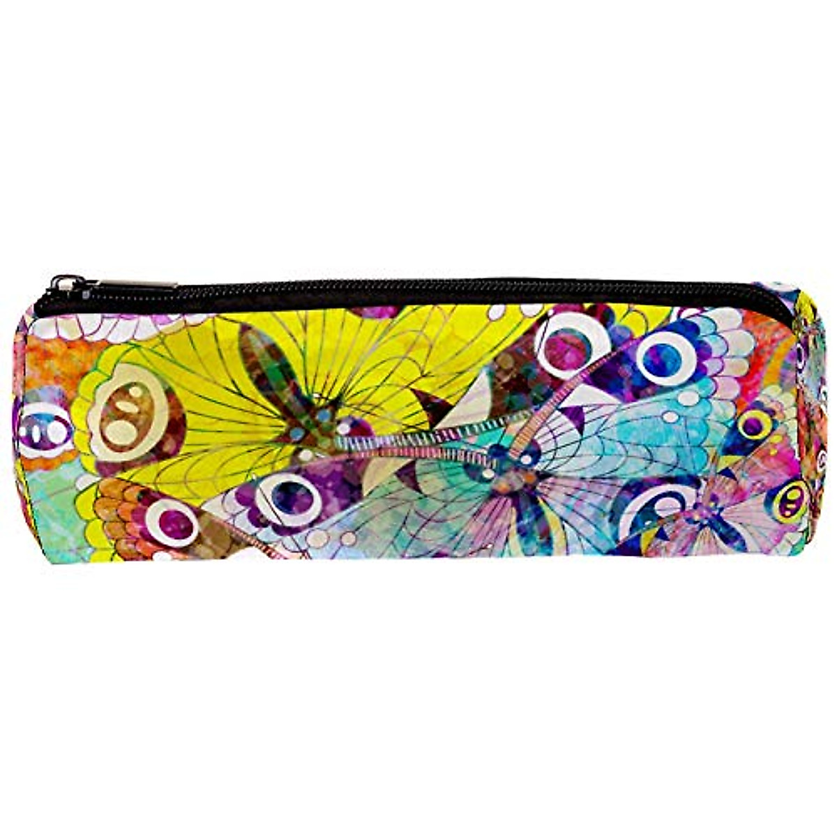 Colorful Butterflies Pencil Bag Pen Case Stationary Case Pencil Pouch Desk Organizer Makeup Cosmetic Bag for School Office