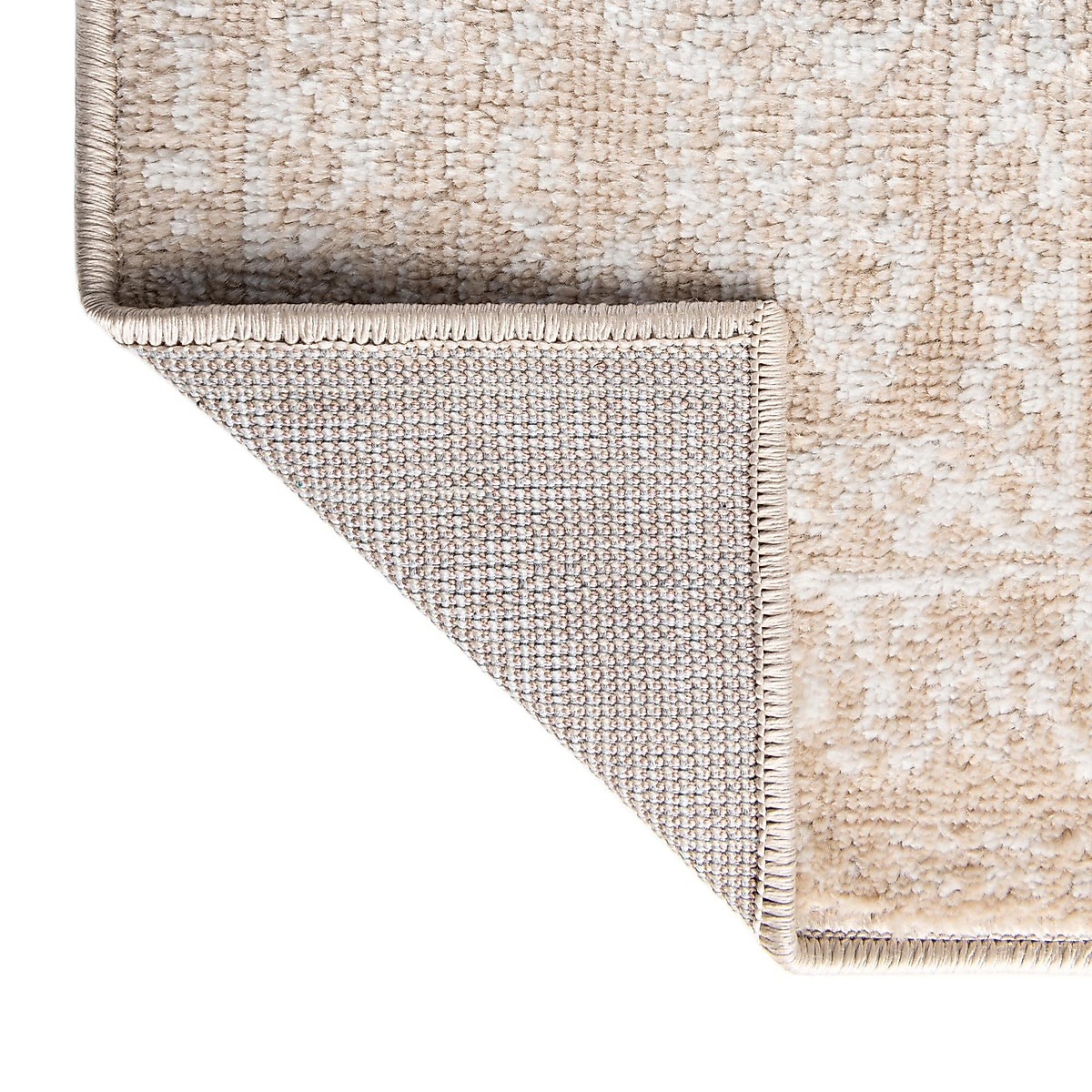 Rugs.com Oxford Collection Rug – 2' 7 x 12' Runner Beige Low Rug Perfect for Hallways, Entryways