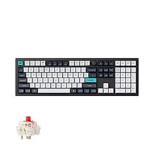 Keychron Q6 Max QMK/VIA Bluetooth Wireless /2.4 GHz/USB-C Wired Custom Mechanical Keyboard, Full Size Programmable Knob RGB Backlit Hot-Swappable Gateron Red Switch for Mac Windows Linux - Black