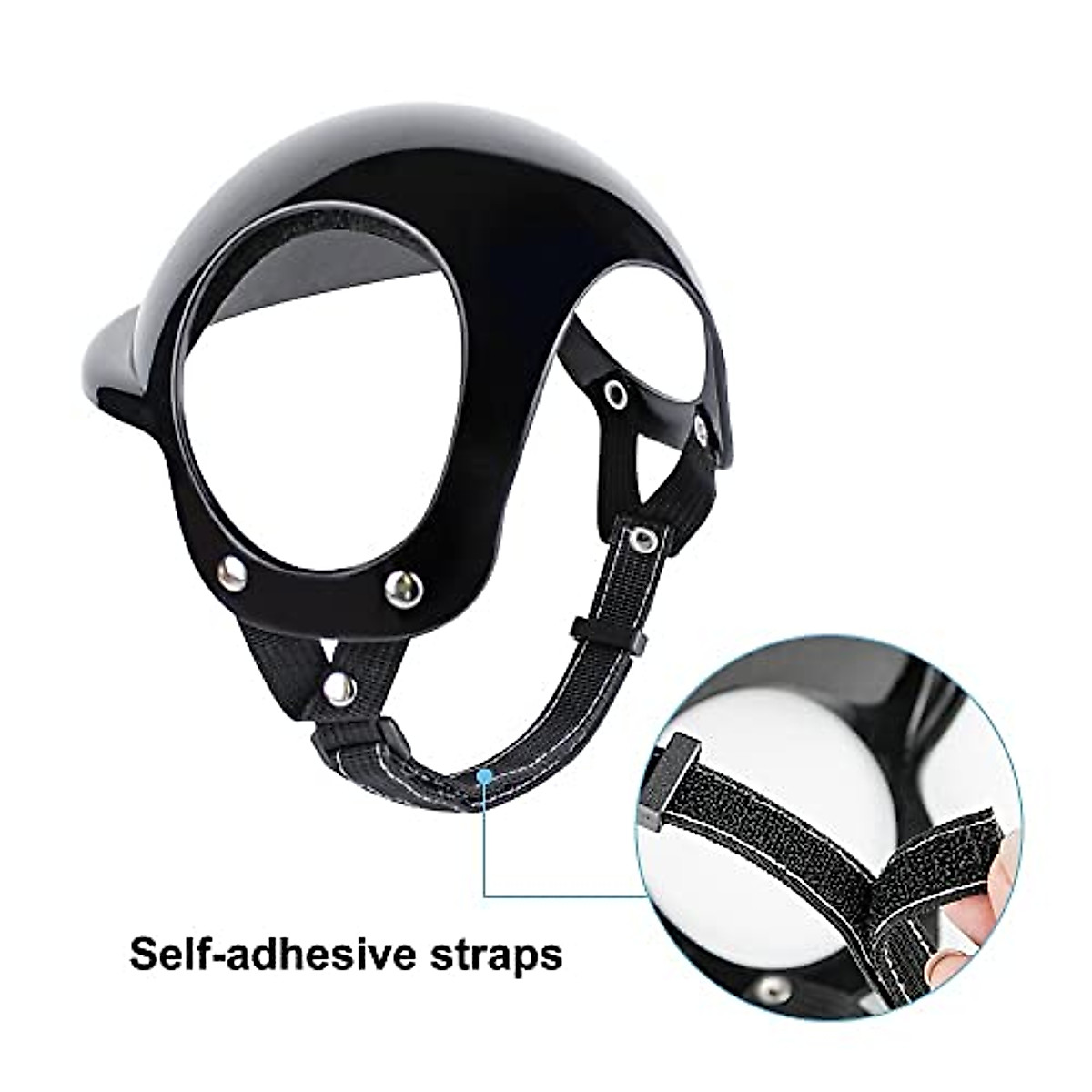 Dog Helmet, Adjustable Pet Hat Drop Resistant Outdoor Bike Pet Cap with Double Ear Holes for Small Medium Large Dogs(S/M/L)