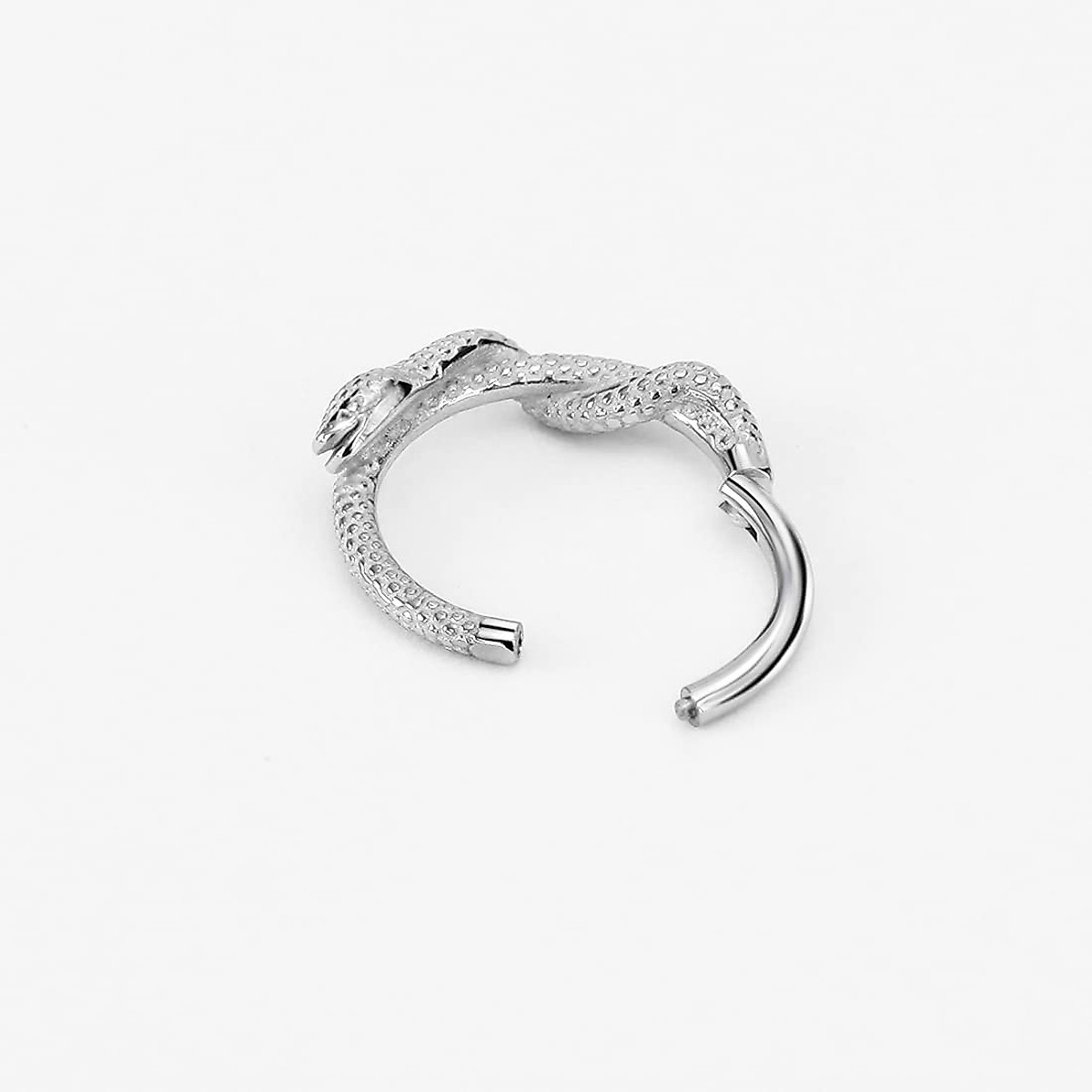 FANSING Halloween Piercing Jewelry 16g Conch Earrings for Women 10mm Conch Piercing Jewelry Surgical Steel Twisted Snake Conch Jewelry 16 Gauge Conch Hoop Silver