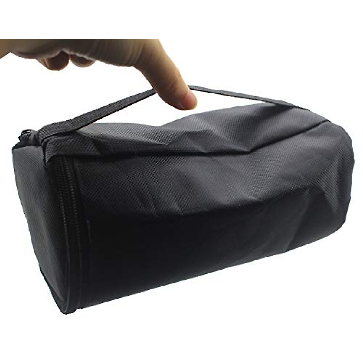 Sovenny Multifunction Cylinder Zippered Canvas Pen Bag Pencil Marker Case Stationary Storage Bottle Travel Cosmetic Bag