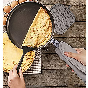 Oven Mitts & Pot Holders Sets - Kitchen Gloves & Towel Gift Box Set Gray 6Pcs by COOK TIDY - 13” Xtra Large Thick Washable - Professional & Heavy Duty - Protective Long Cuff for Cooking, Baking, BBQ