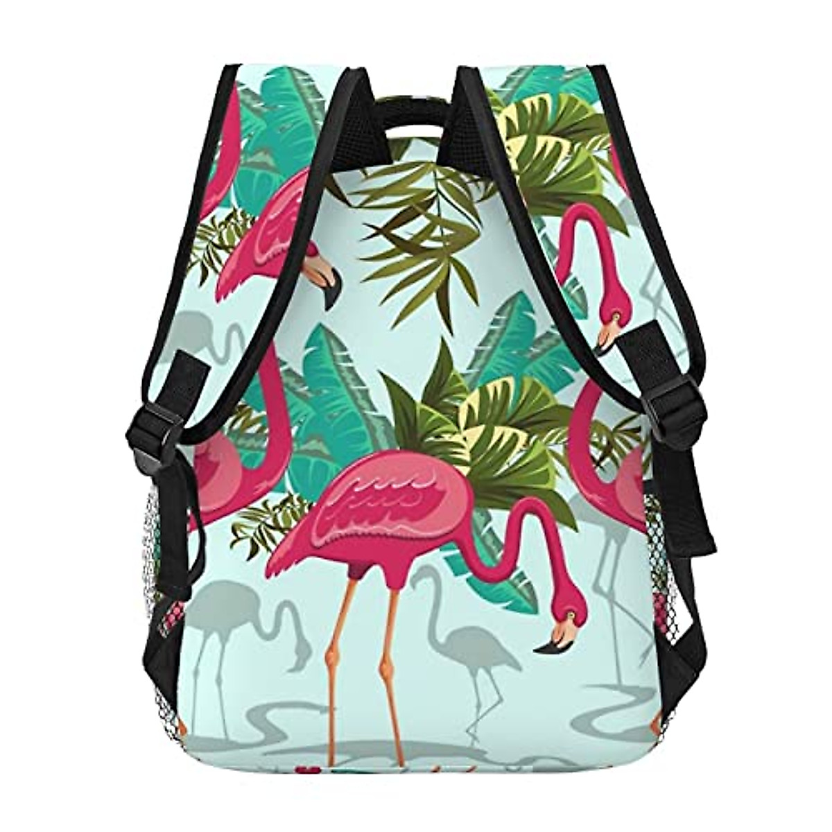 Tropical Palm Tree Flamingo Casual Backpack Printed Travel Daypack Laptop Backpack