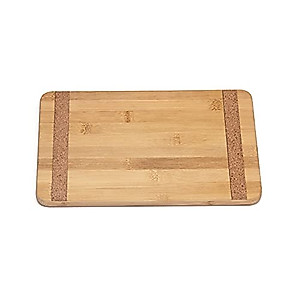 Lipper International Bamboo Wood Kitchen Cutting and Serving Board with Non-Slip Cork Backing, Large, 15-3/4" x 11-3/4" x 5/8"