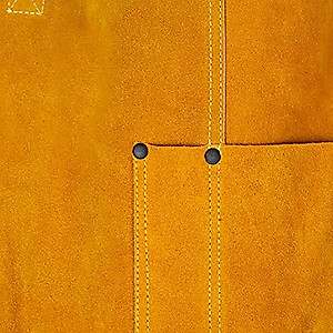 Ur Shield Heavy Duty Leather Welding Apron For Men -Cowhide blacksmith apron 6 Pockets - Fire Resistant Work Apron - Leather Apron For Welders - Blacksmith Apron